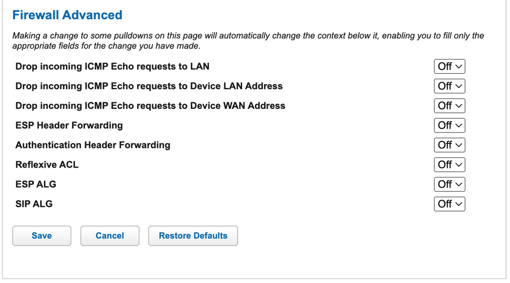 Disabling SIP ALG on Kinect Router/Modem