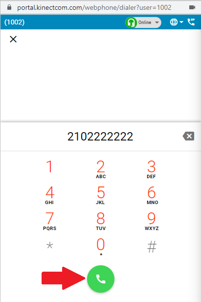 Using the Kinect Web Phone Application