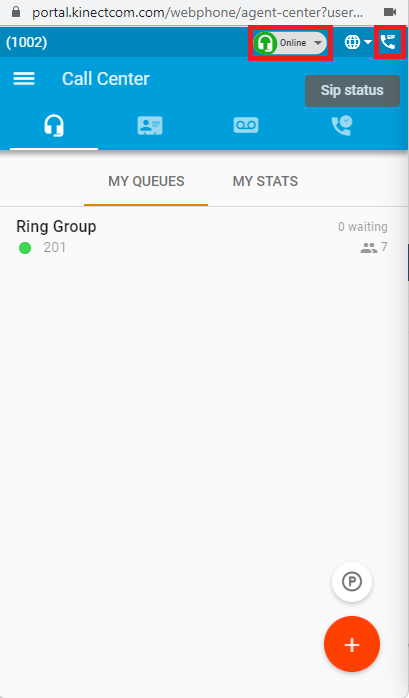 Using the Kinect Web Phone Application